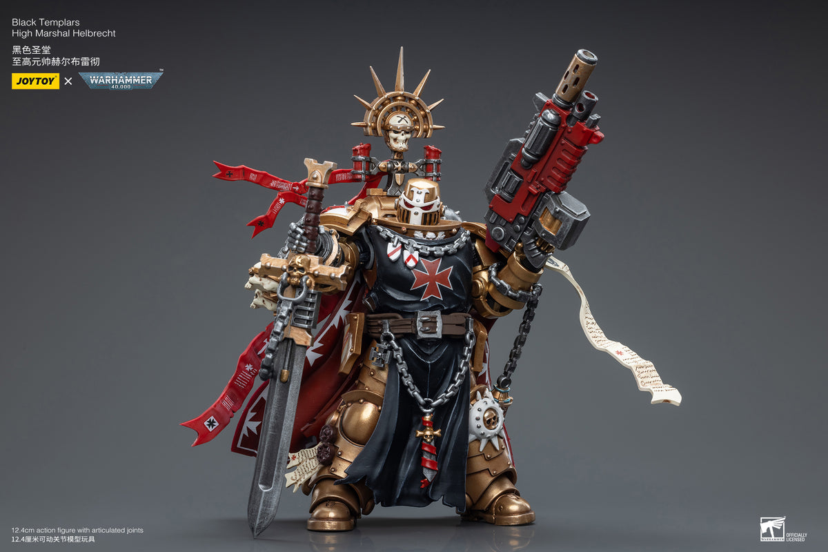 1/18 JOYTOY Action Figure Warhammer Black Templars High Marshal Helbre ...